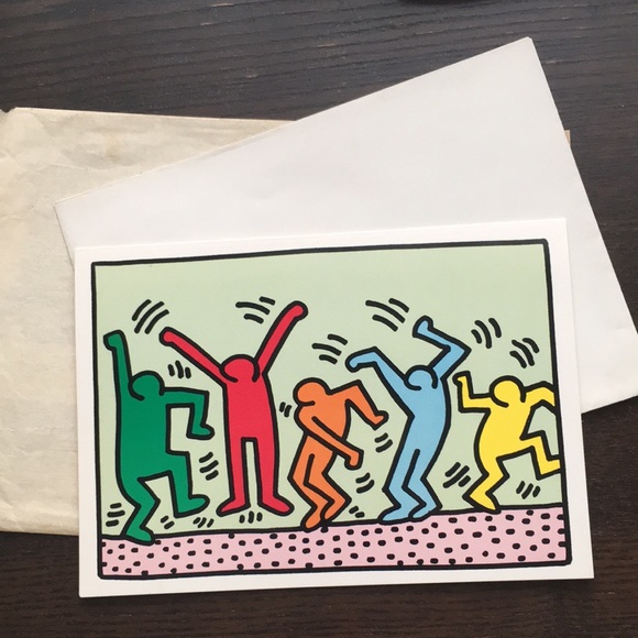 keith haring | Office | Vtg Keith Haring 985 Artpost Nyc Postcards Soho ...